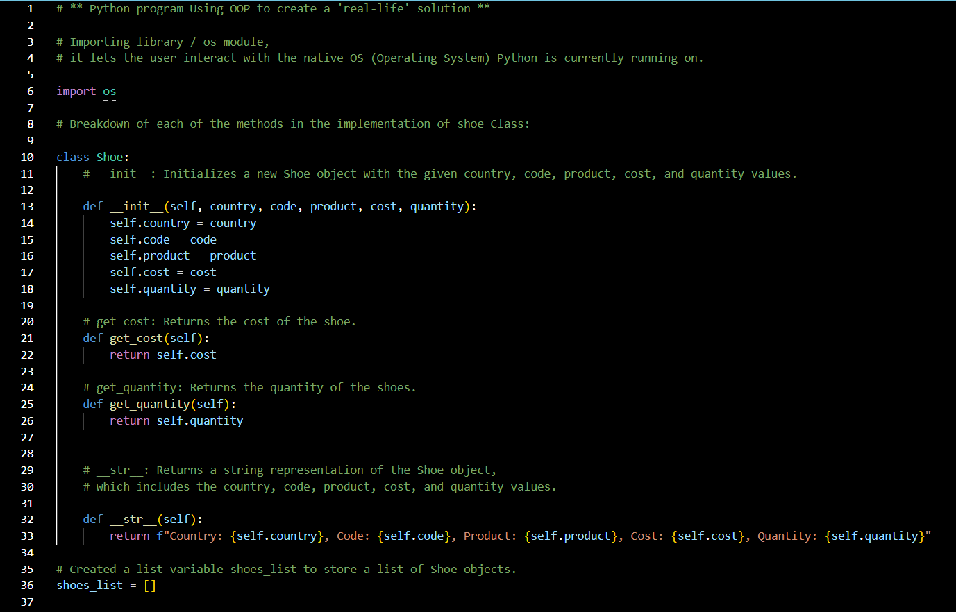 Solved ** Python program Using OOP to create a 'real-life' | Chegg.com