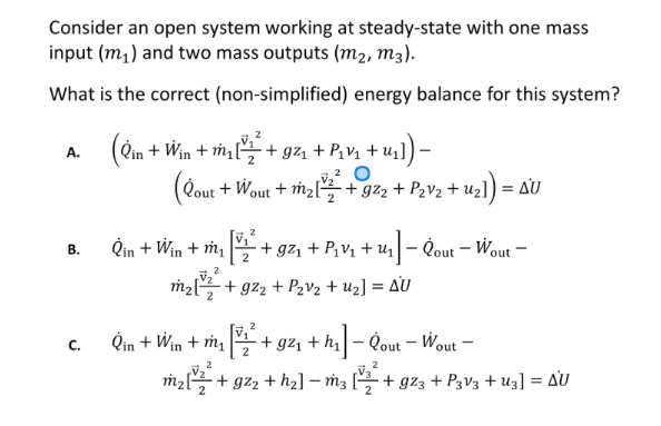 Solved Consider an open system working at steady-state with | Chegg.com