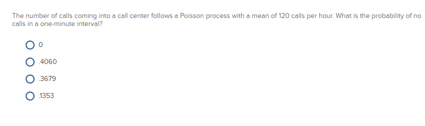Solved The number of calls coming into a call center follows | Chegg.com