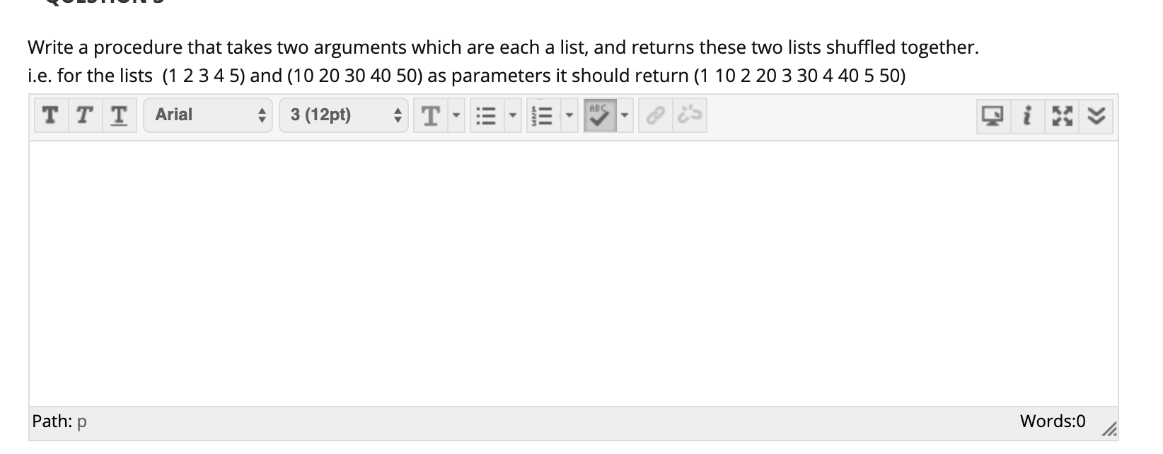 Solved Write a procedure that takes two arguments which are | Chegg.com