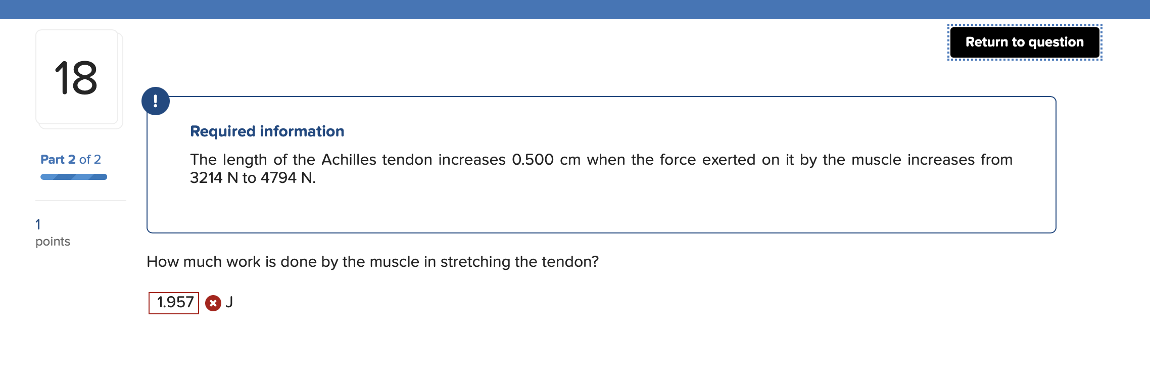 Solved Return to question 18. ! Required information Part 2 | Chegg.com
