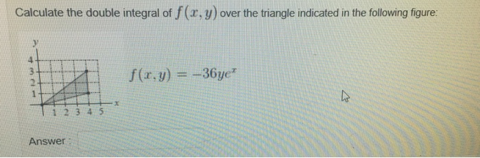Solved Calculate the double integral of f(x, y) over the | Chegg.com