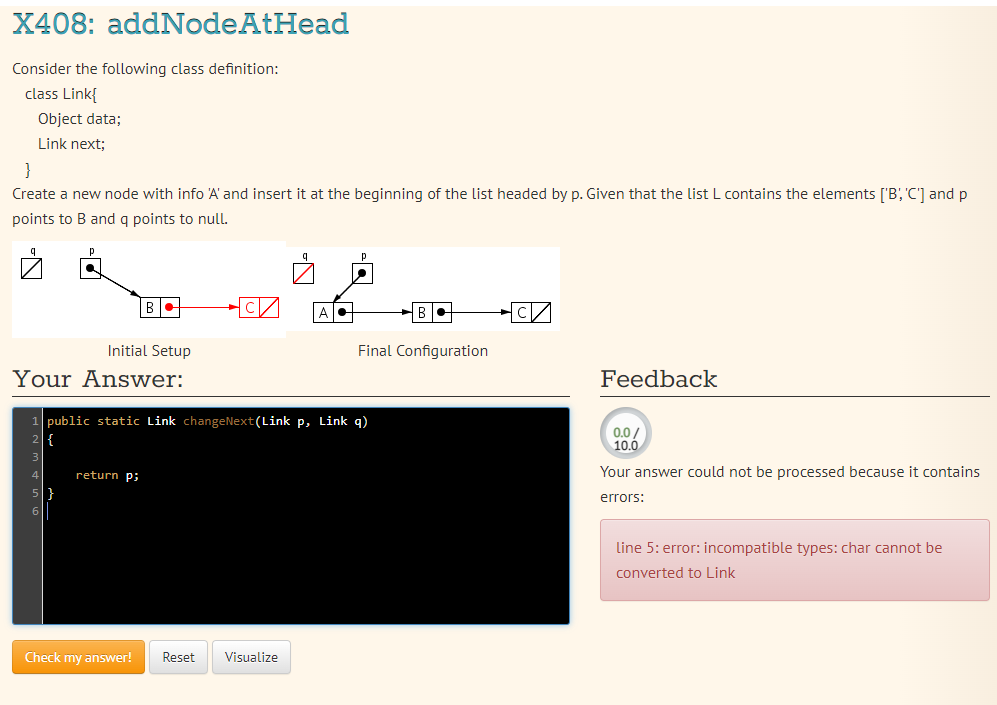 Solved X408: addNodeAtHead Consider the following class | Chegg.com