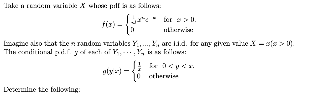 Solved Take a random variable x ﻿whose pdf is as | Chegg.com