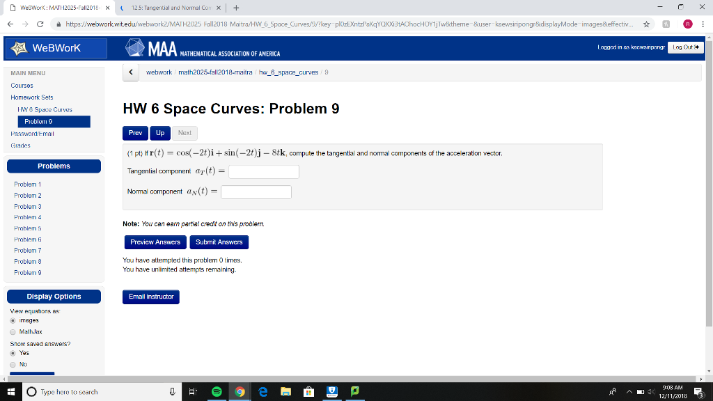 Solved WeBWorK: MATI H2025-all2010 x12.5: Tangential and | Chegg.com Solved WeBWorK: MATI H2025-all2010 x12.5: Tangential and | Chegg.com