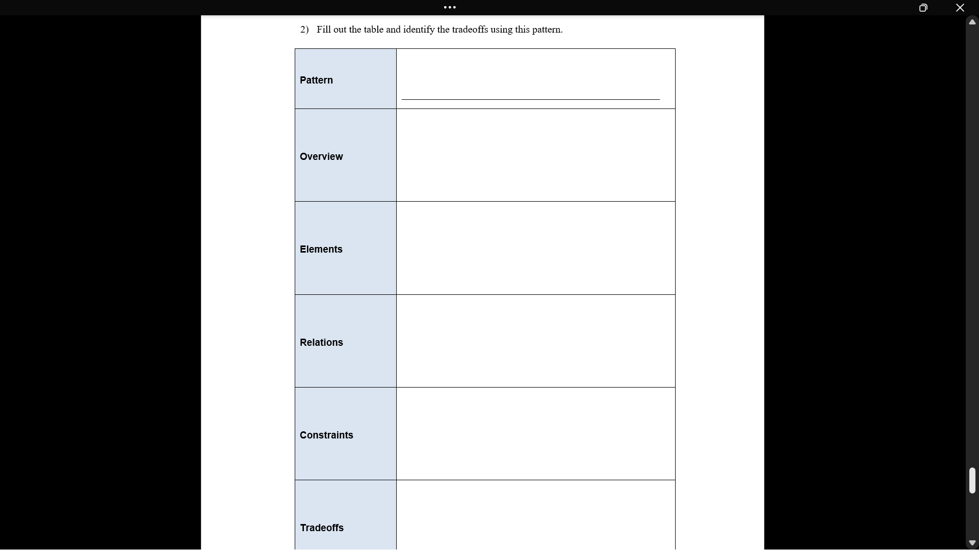 Designing with Patterns Synopsis: In this exercise, | Chegg.com