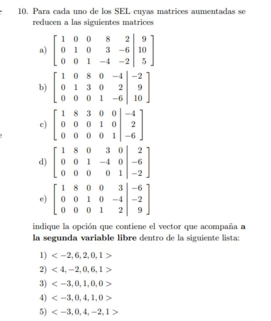 Solved For each of the SEL whose augmented matrices | Chegg.com
