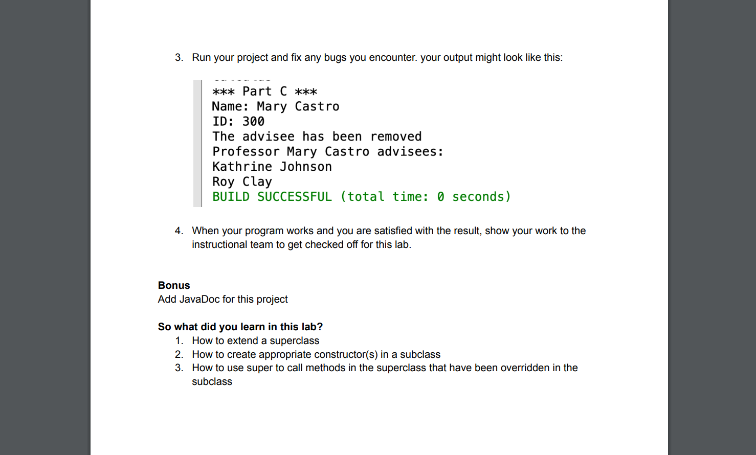 Solved Inheritance Part 1 *** Note: Please answer all parts | Chegg.com