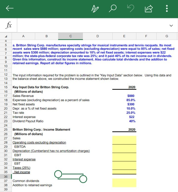 4 5 6 a. Britton String Corp. manufactures specialty | Chegg.com