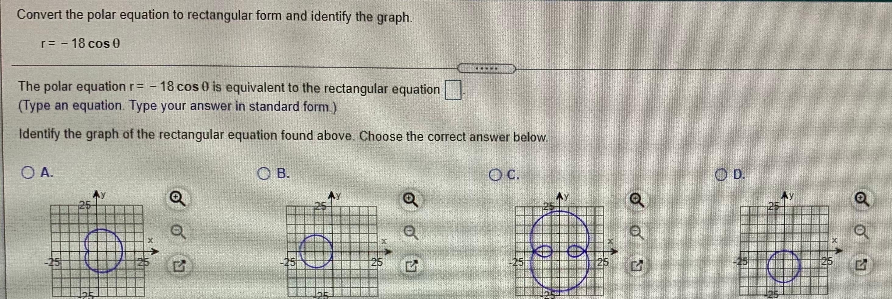 Solved Convert the polar equation to rectangular form and | Chegg.com