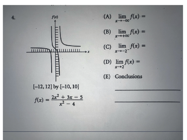 Solved (A) limx→−∞f(x)= (B) limx→+∞f(x)= (C) limx→−2−f(x)= | Chegg.com