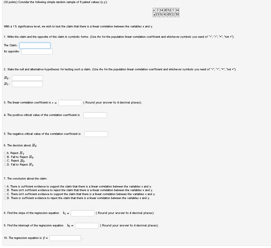 Solved (10 points) Consider the following simple random | Chegg.com