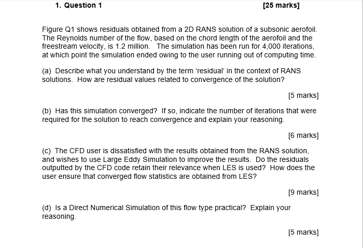Solved 1. Question 1 [25 marks] Figure Q1 shows residuals | Chegg.com