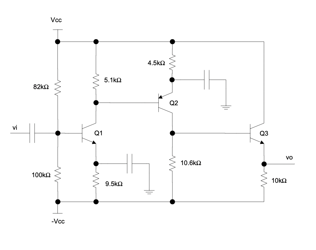 Solved Problem #1: For the Multistage Amplifier circuit in | Chegg.com