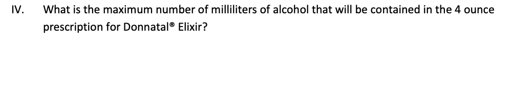 Solved You receive the following prescription for Donnatal® | Chegg.com