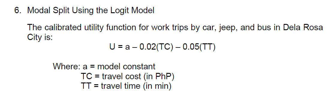 Solved Perform 4- Step Model Calculations using the data | Chegg.com