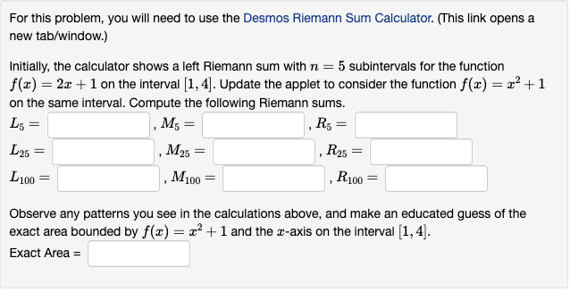 Solved For this problem, you will need to use the Desmos | Chegg.com