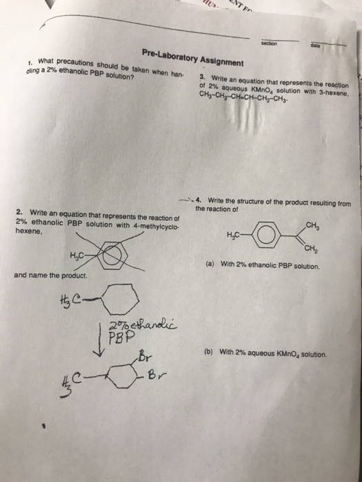 Solved section Pre-Laboratory Assignment t. What precautions | Chegg.com