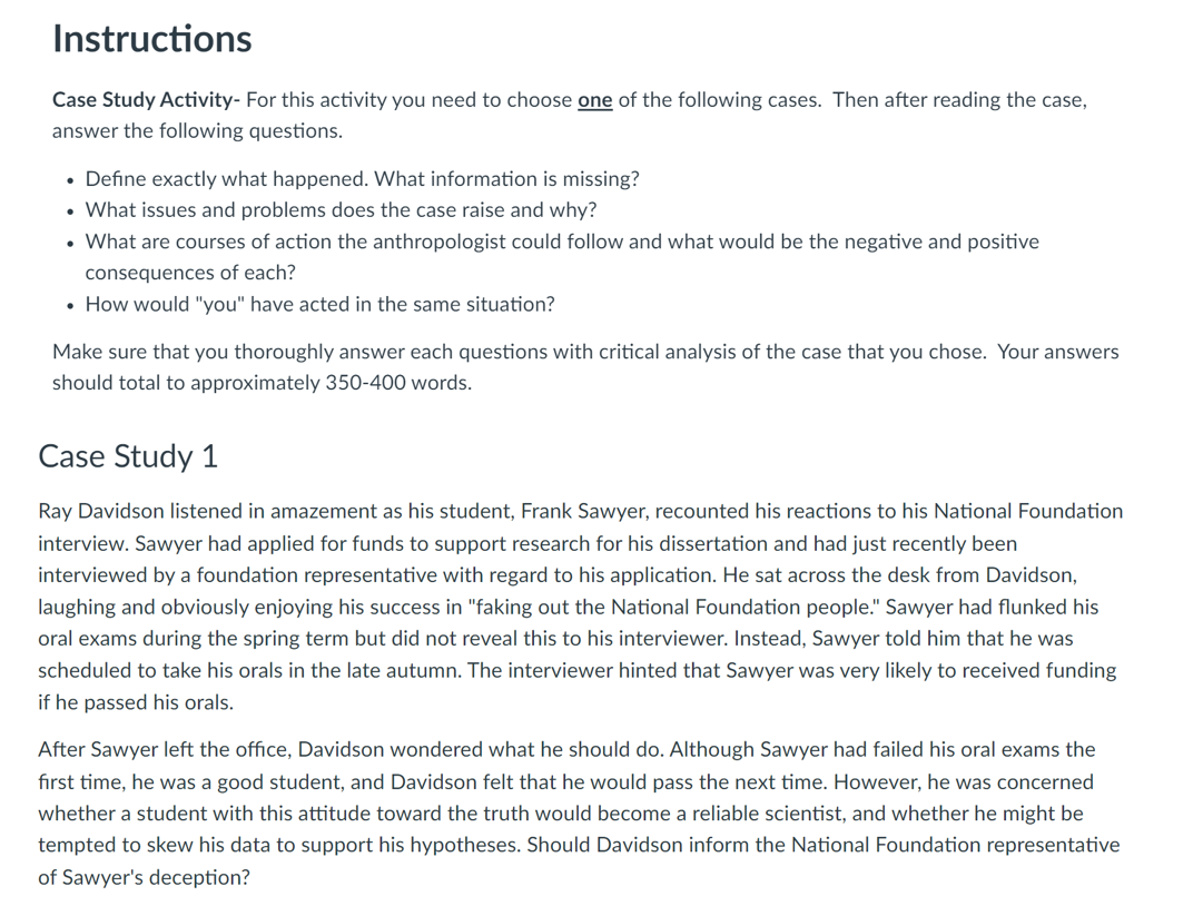 Solved Instructions Case Study Activity- For this activity | Chegg.com