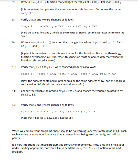 Solved 1 Warmup Exercises with Pointers 30 Sometimes when | Chegg.com