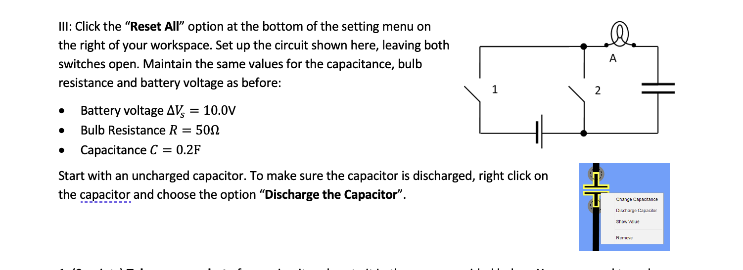 III: Click the "Reset All" option at the bottom of | Chegg.com