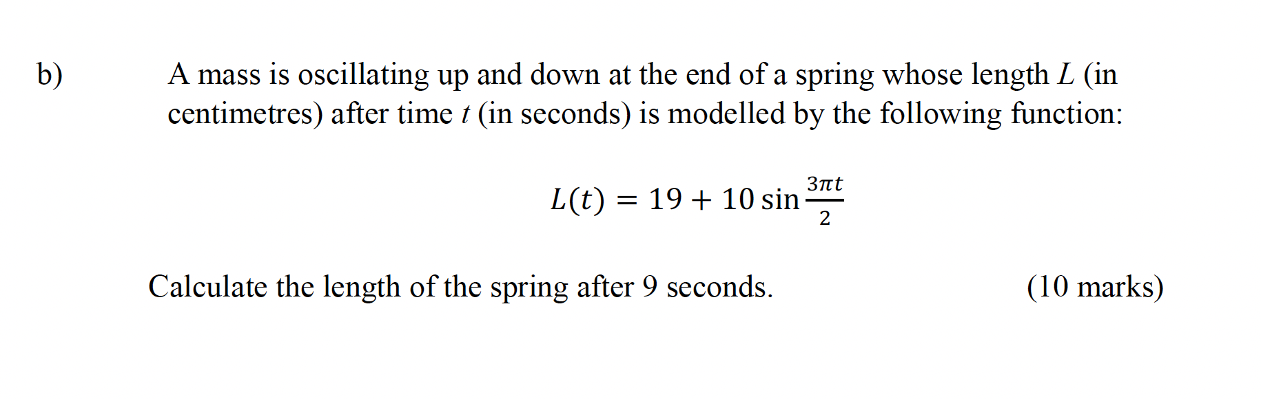 Solved A mass is oscillating up and down at the end of a | Chegg.com