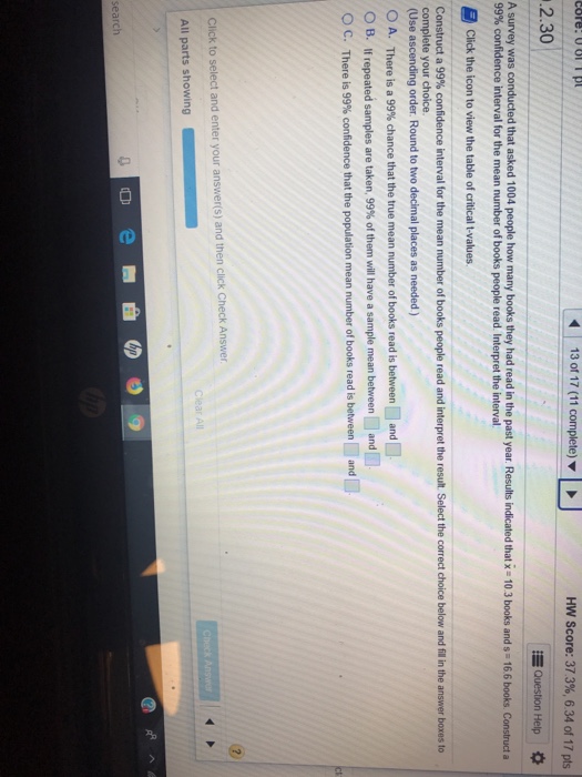Solved 4 13 of 17 (11 complete) HW Score: 373%, 6 34 of 17 | Chegg.com
