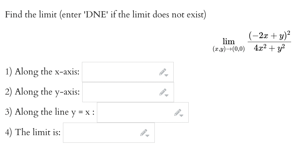Solved Find the limit (enter 'DNE' if the limit does not | Chegg.com