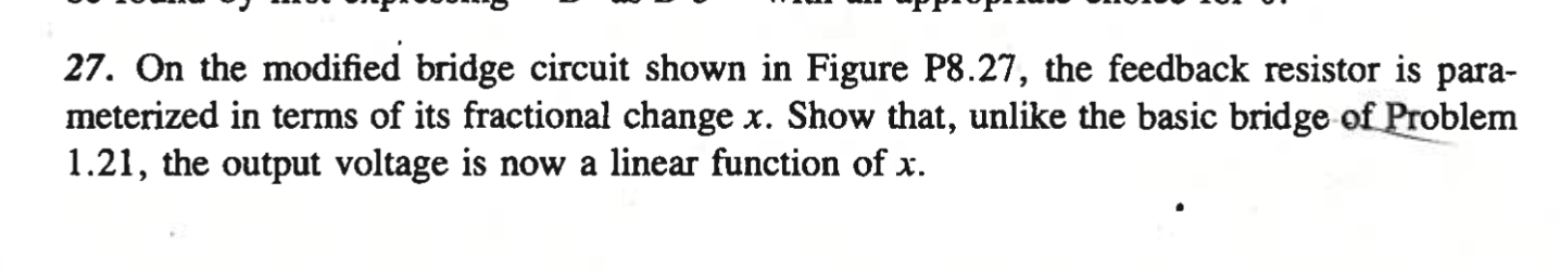 Solved 27. On the modified bridge circuit shown in Figure | Chegg.com