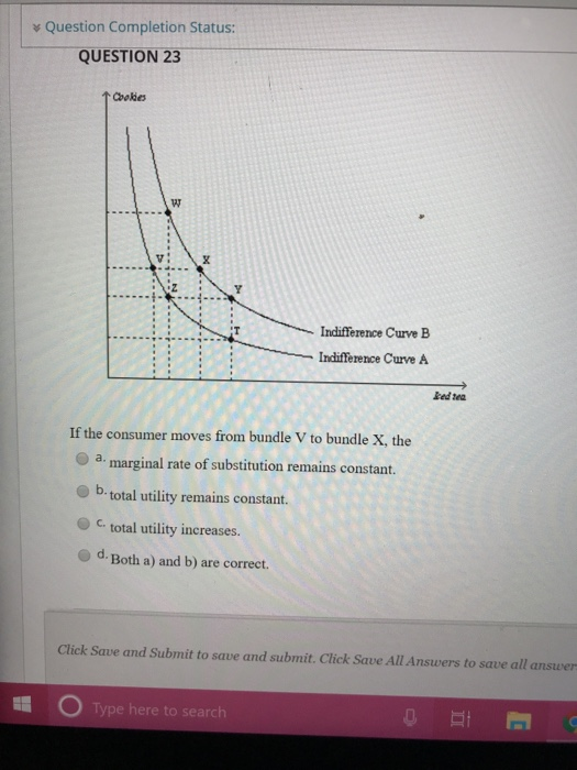 Solved Question Completion Status: QUESTION 23 Indifference | Chegg.com