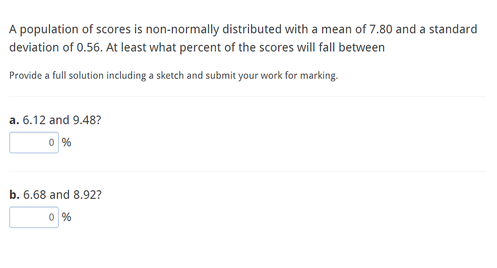 Solved A population of scores is non-normally distributed | Chegg.com