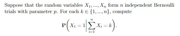 Solved Suppose that the random variables X1,…,Xn form n | Chegg.com