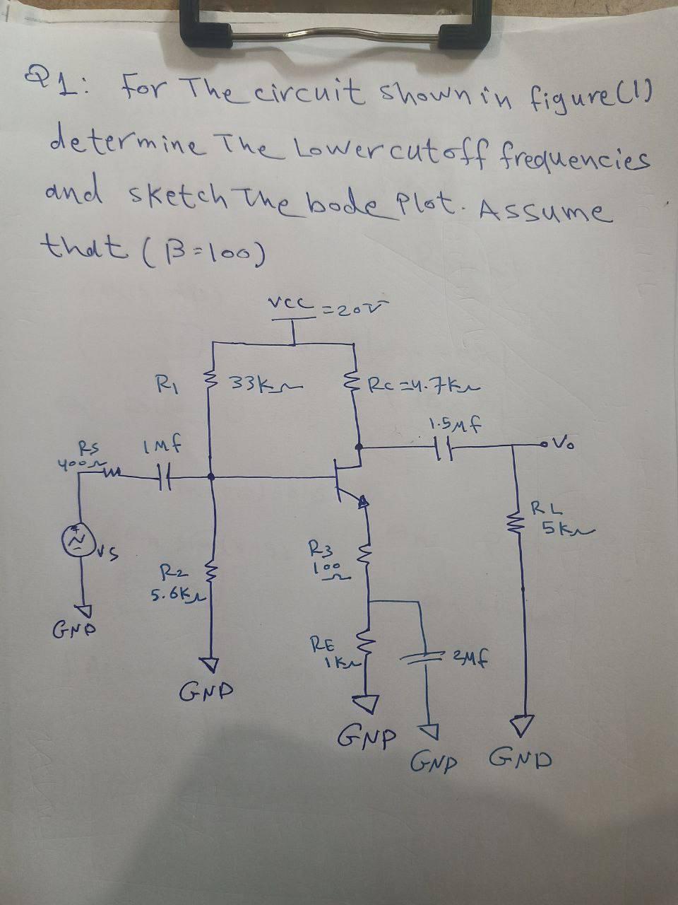 Solved Q1: for The circuit shown in figure(1) determine the | Chegg.com
