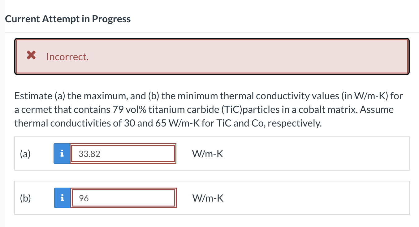 Solved Current Attempt in Progress Incorrect. Estimate (a) | Chegg.com
