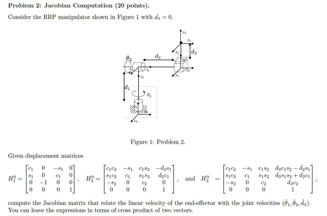 Problem 2: Jacobian Computation (20 points). Consider | Chegg.com