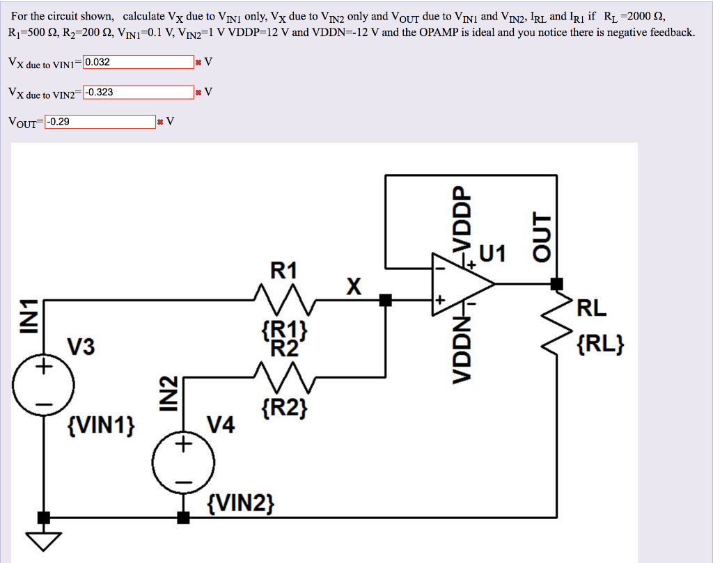 Solved For the circuit shown, calculate VouT, IRL and Irı if | Chegg.com