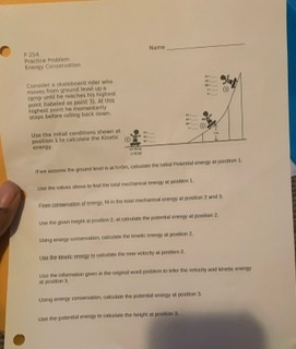 Solved ce Name P 254 Practice Problem Energy Conservation | Chegg.com