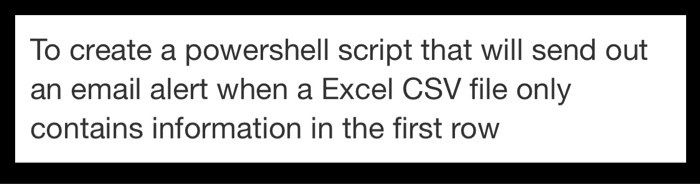 (Solved) : Create Powershell Script Send Email Alert Excel Csv File ... (Solved) : Create Powershell Script Send Email Alert Excel Csv File ...