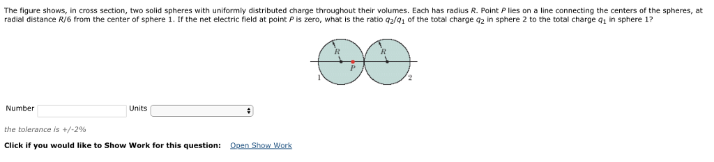 Solved The figure shows, in cross section, two solid spheres | Chegg.com