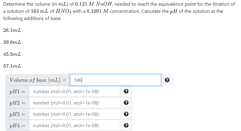 Solved I Know you use M1V1=M2V2 to get the the volume of the | Chegg.com