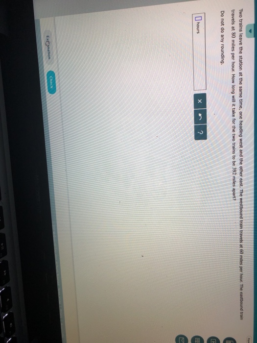 Solved Two trains leave the station at the same time, one | Chegg.com