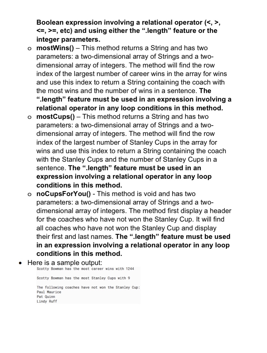 Solved Here are the programming instructions for this | Chegg.com