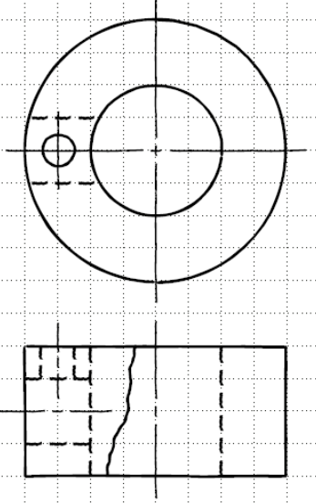 Solved Sketch broken-out section view in place of the front | Chegg.com