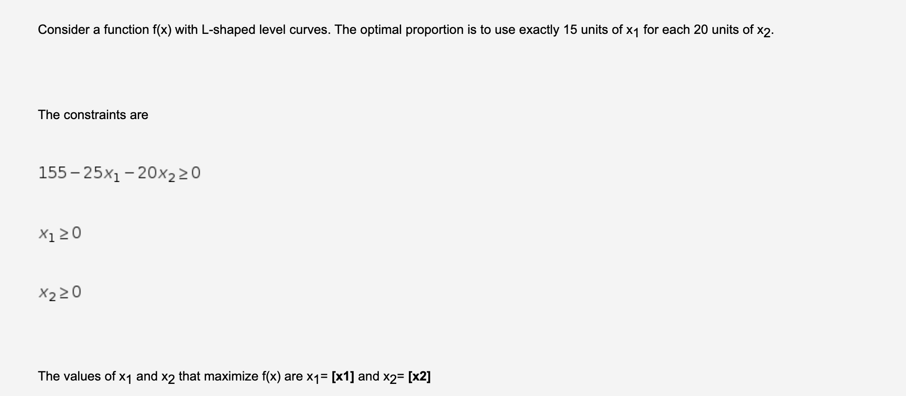 Solved Consider a function f(x) with L-shaped level curves. | Chegg.com
