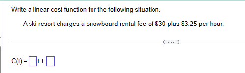 Solved Write a linear cost function for the following | Chegg.com