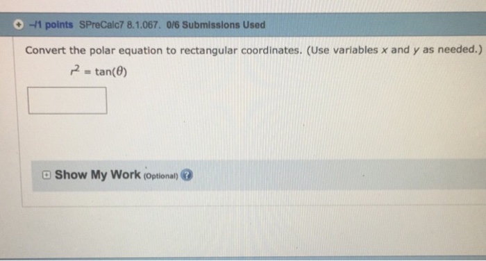 Solved Convert the polar equation to rectangular | Chegg.com