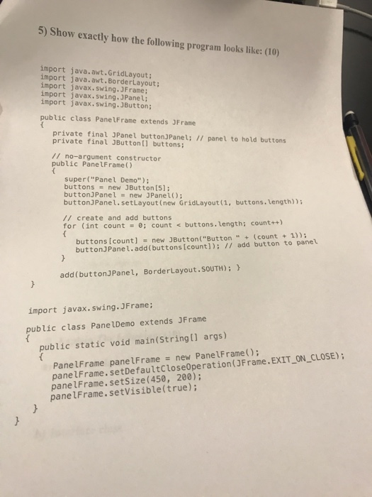 Solved Show me how does the program looks when I run it | Chegg.com
