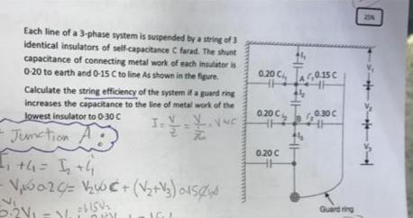 Solved HE Each line of a 3-phase system is suspended by a | Chegg.com