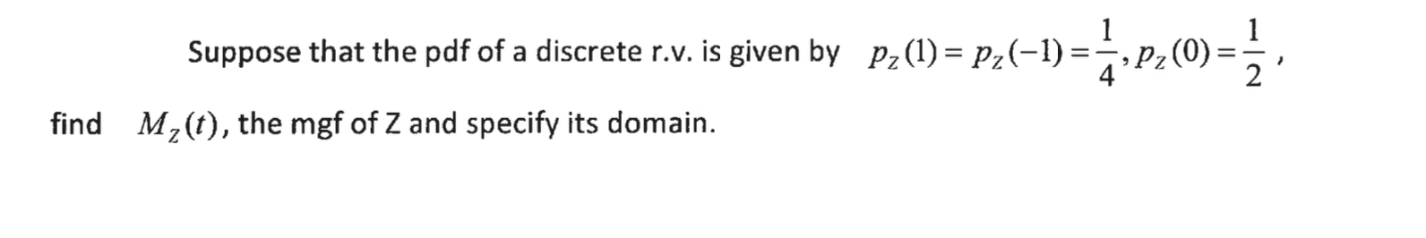 Solved Suppose that the pdf of a discrete r.v. is given by _ | Chegg.com