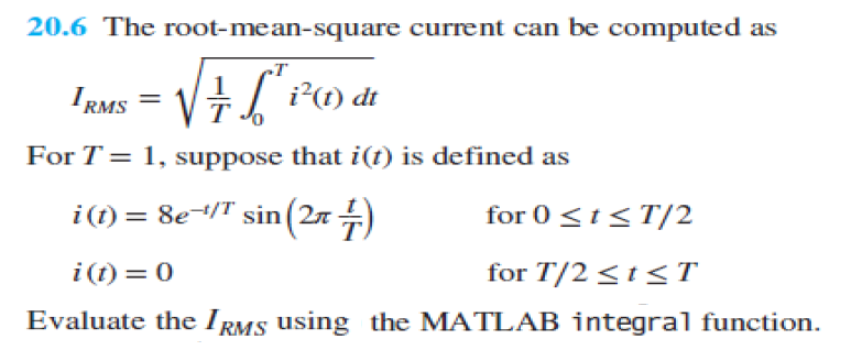 Solved 20.6 The root-mean-square current can be computed as | Chegg.com